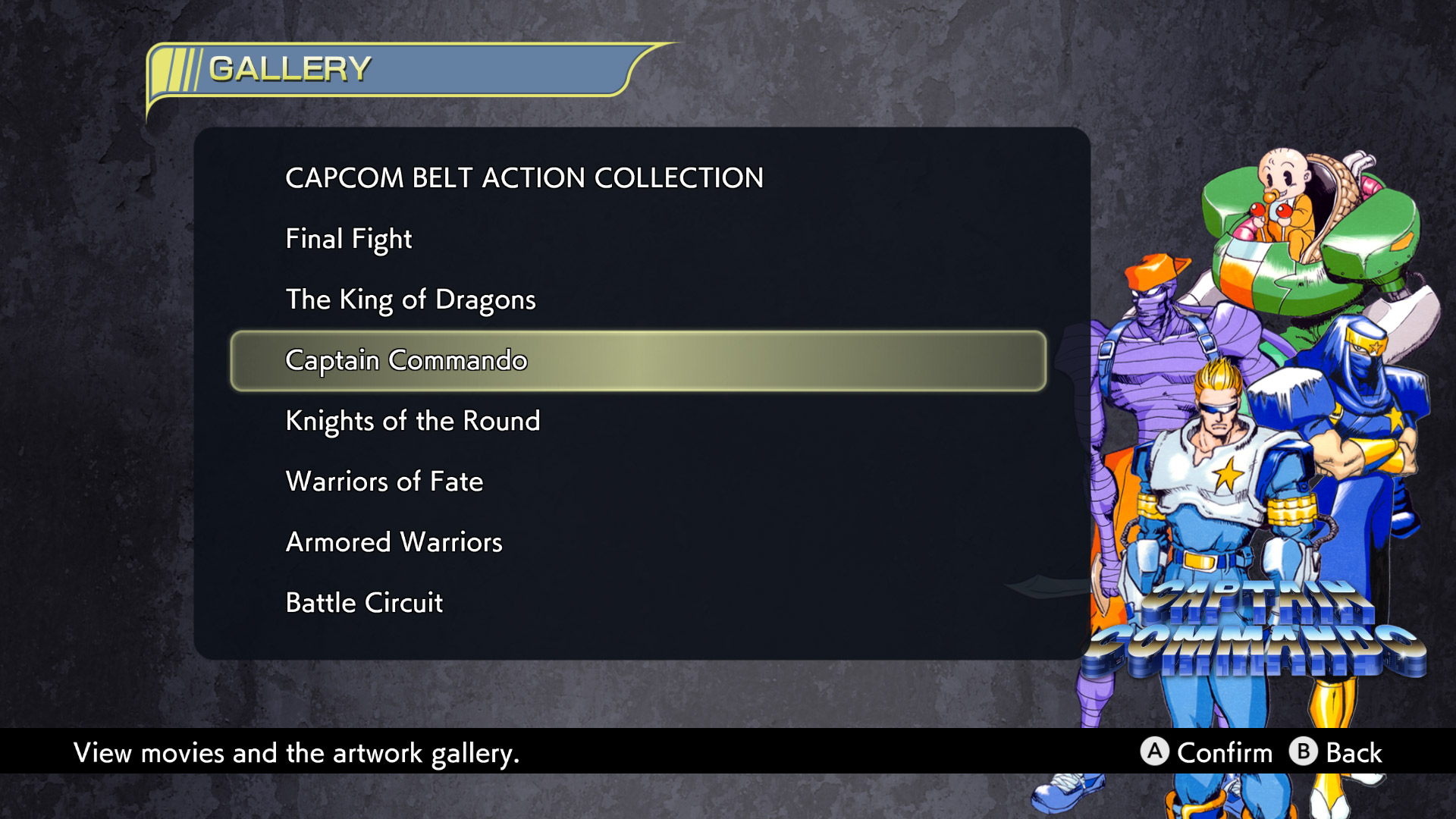 CAPCOM BELT ACTION COLLECTION 官方Web操作指南