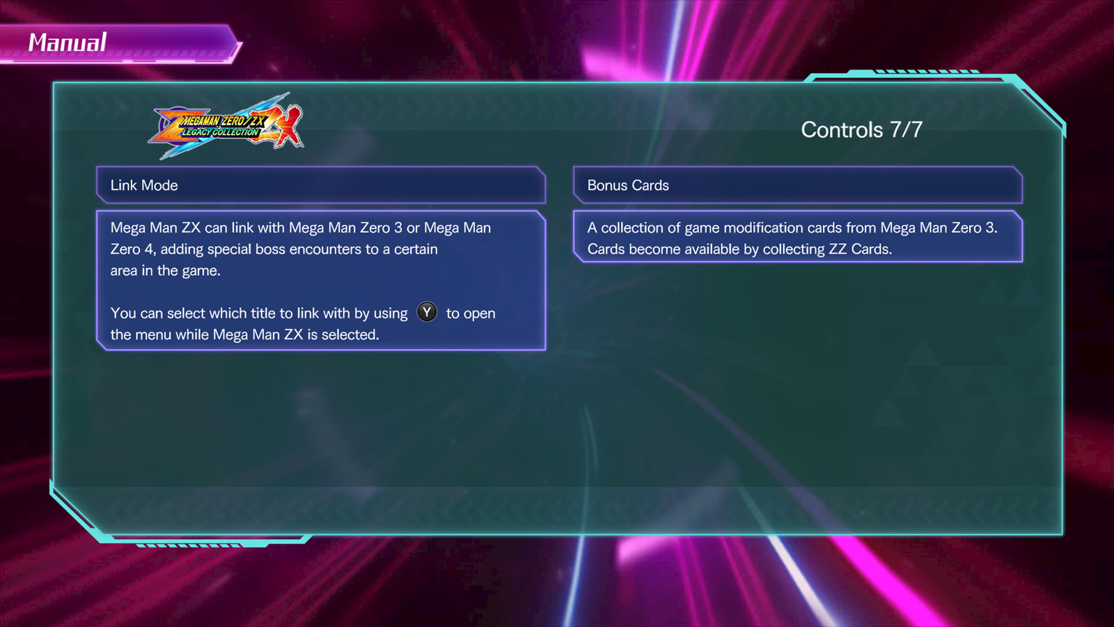 Mega Man™ Zero/ZX Legacy Collection Official Web Manual