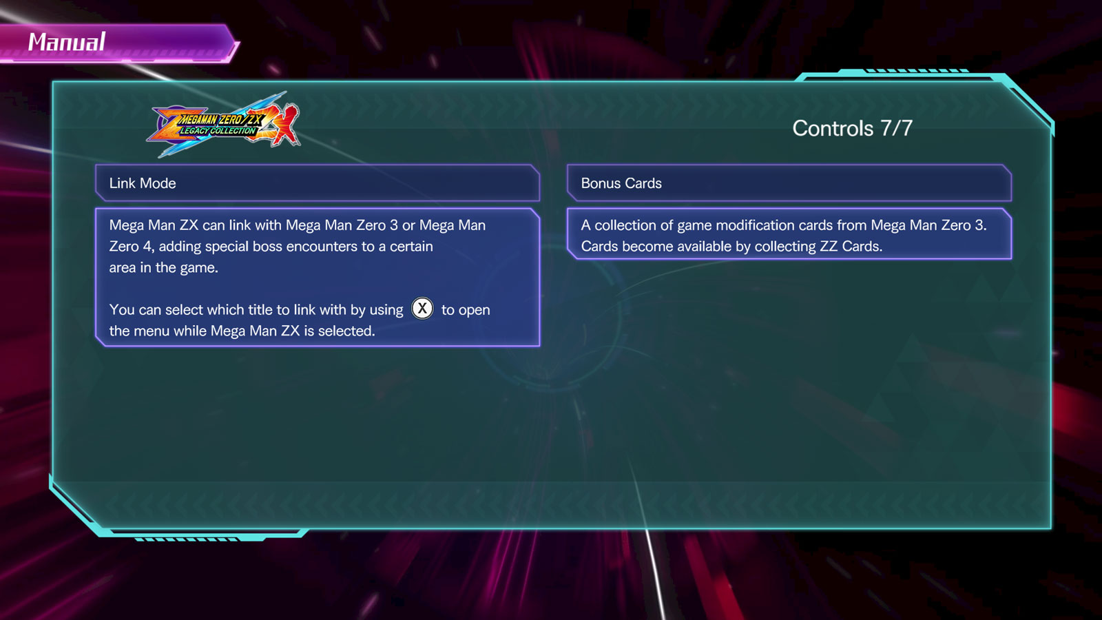 Mega Man™ Zero/ZX Legacy Collection Official Web Manual