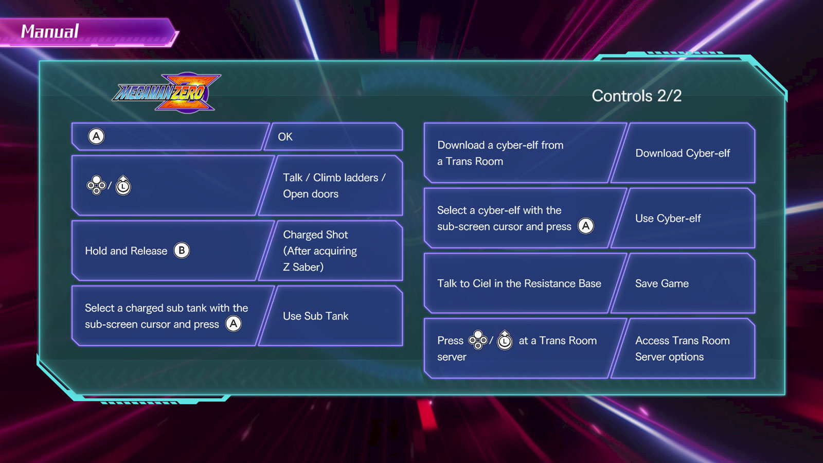 Mega Man™ Zero/ZX Legacy Collection Official Web Manual