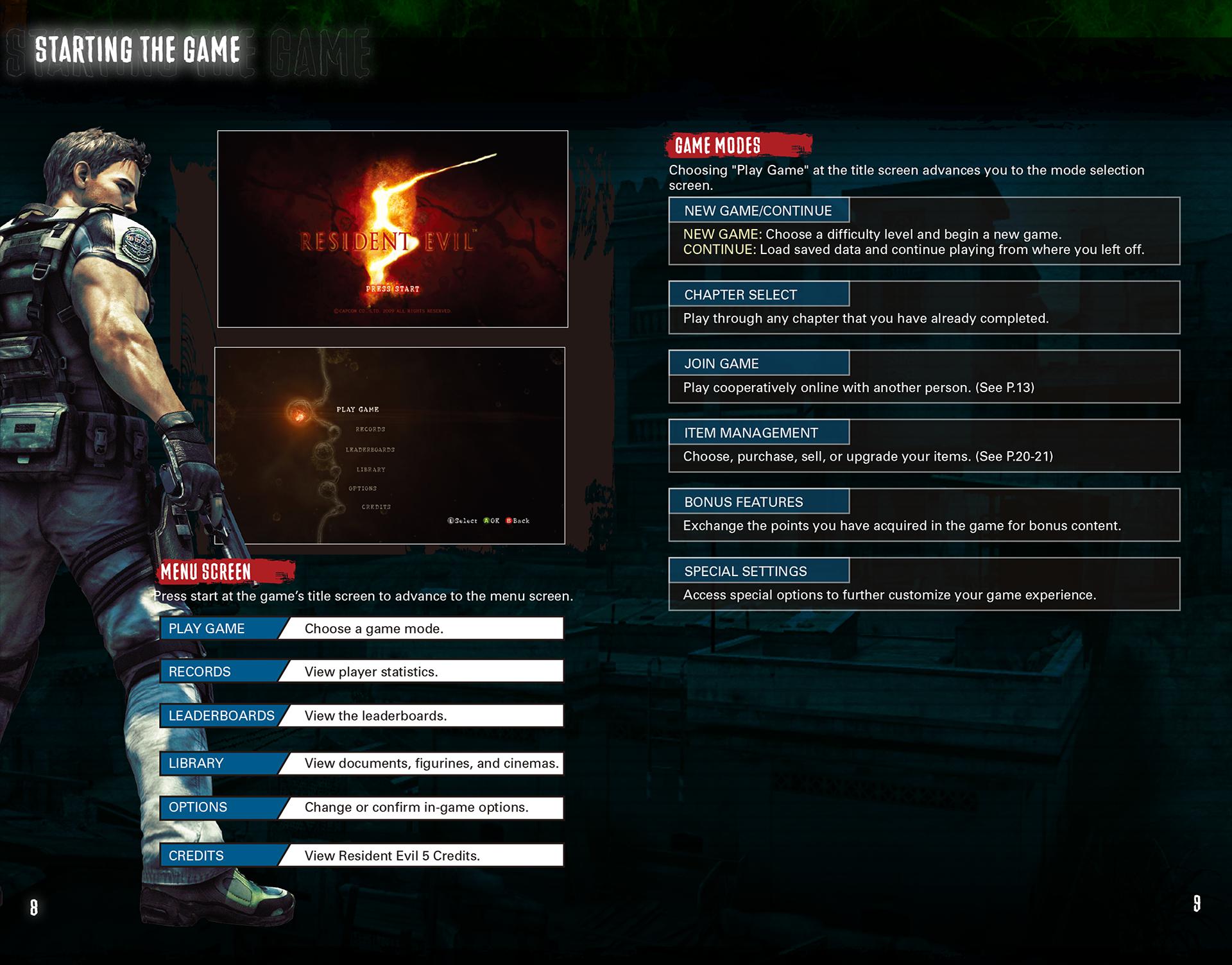 RESIDENT EVIL 5 Official Web Manual